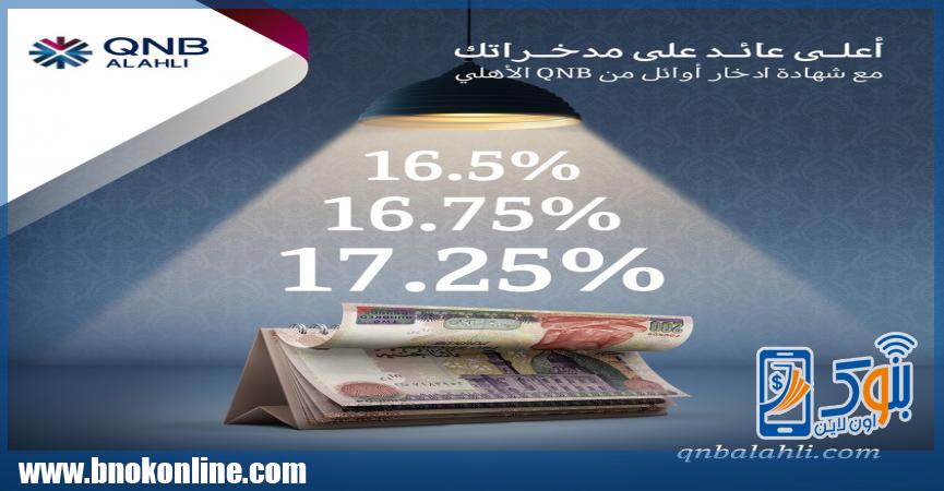 بعائد يصل إلى 17.25%.. تفاصيل ومزايا شهادات إدخار أوائل من QNB | منتجات بنكية | بنوك أونلاين